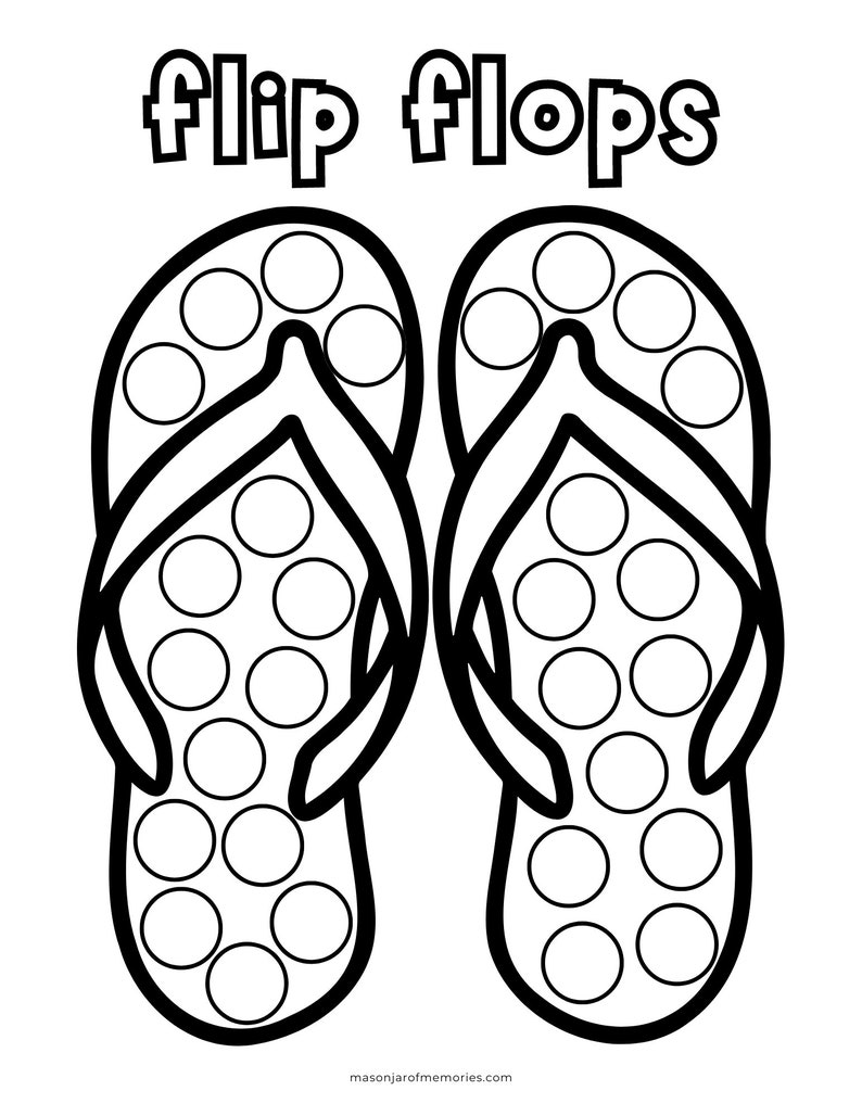 Summer Dot Marker Printables, Coloring Pages, Beach Bingo Dauber ...