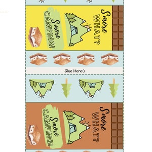 Camping S'mores Hershey Bar Wrappers: Tent Theme (digital Download) - Etsy