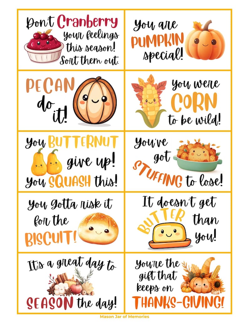 Fall Puns, Thanksgiving Cards to Spread Joy, Friendsgiving Ideas ...
