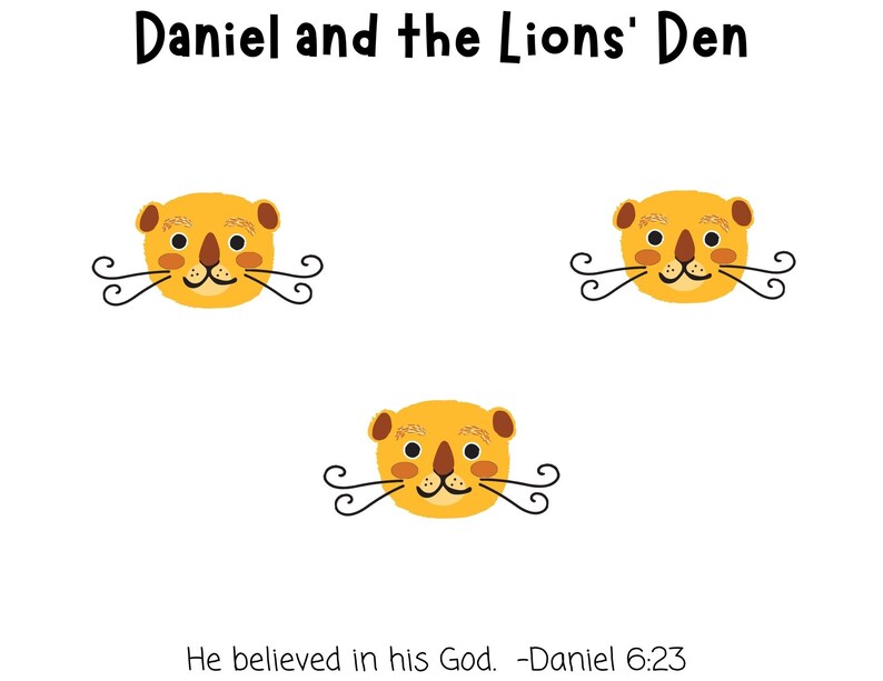 Daniel and the Lions' Den Craft Printable | Sunday School Bible ...
