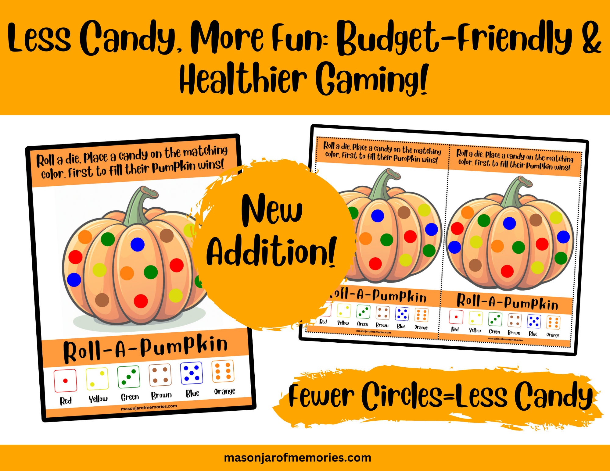 Fall Games, Halloween Math Games, Roll A Pumpkin, M & M Game, Halloween ...