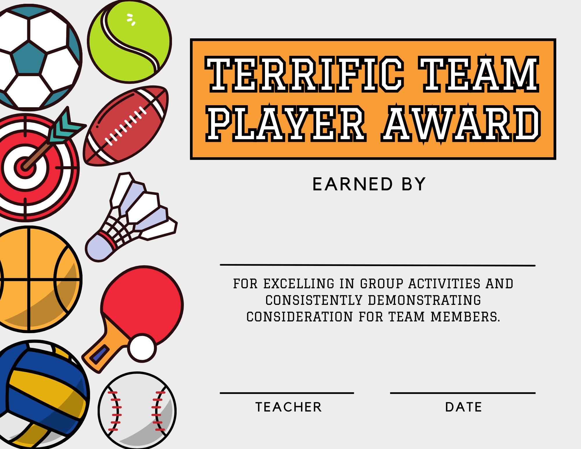 Student Awards, Certificates, End of the Year Awards, End of the Year ...