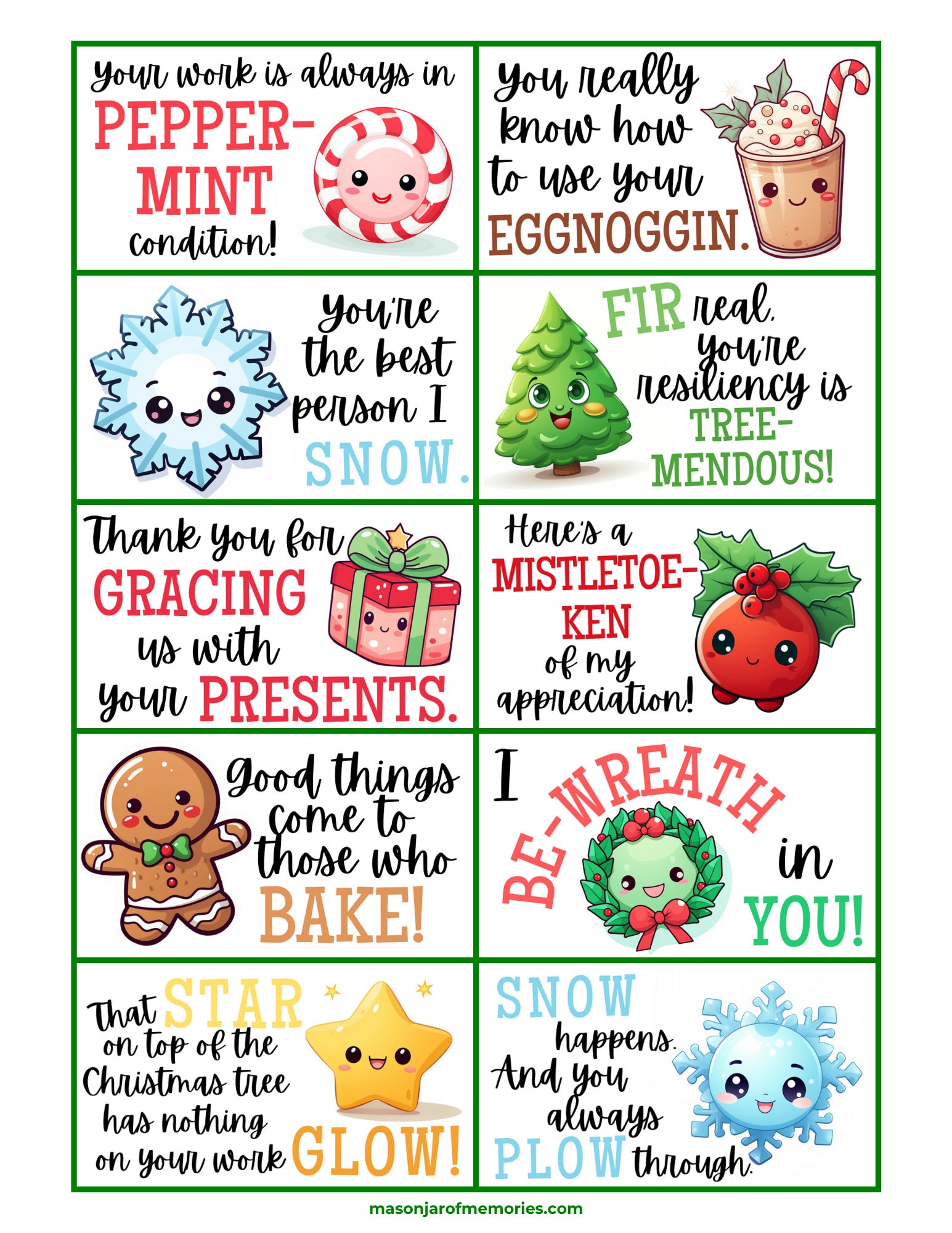 Christmas Puns, Punny Puns, Encouragement Cards, Morale Booster ...