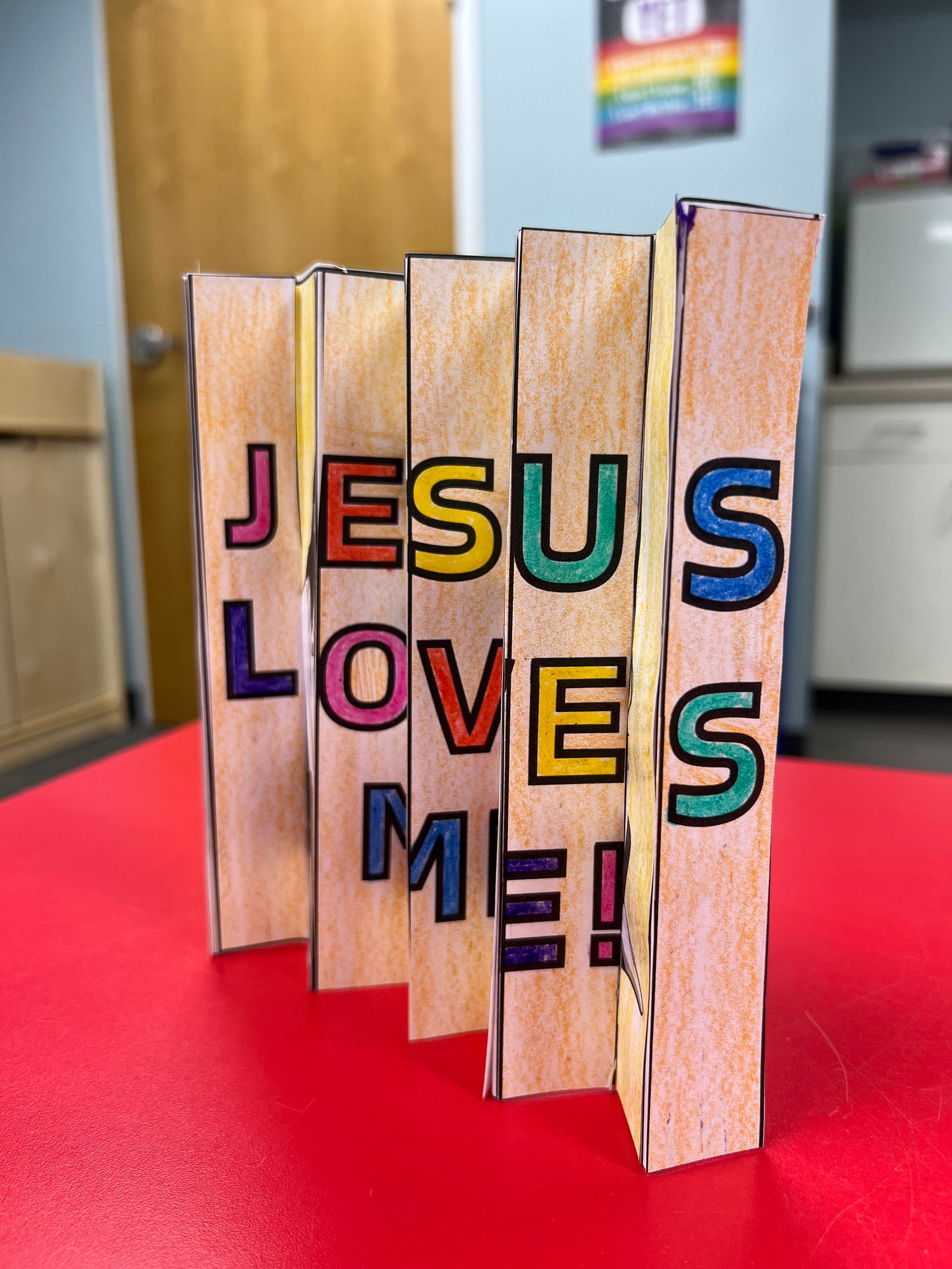 Jesus Loves Me Agamograph Craft Printable, Sunday School Bible Activity ...