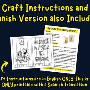 Joy to the World, 3D Christmas Craft for Kids, Nativity Coloring Page ...