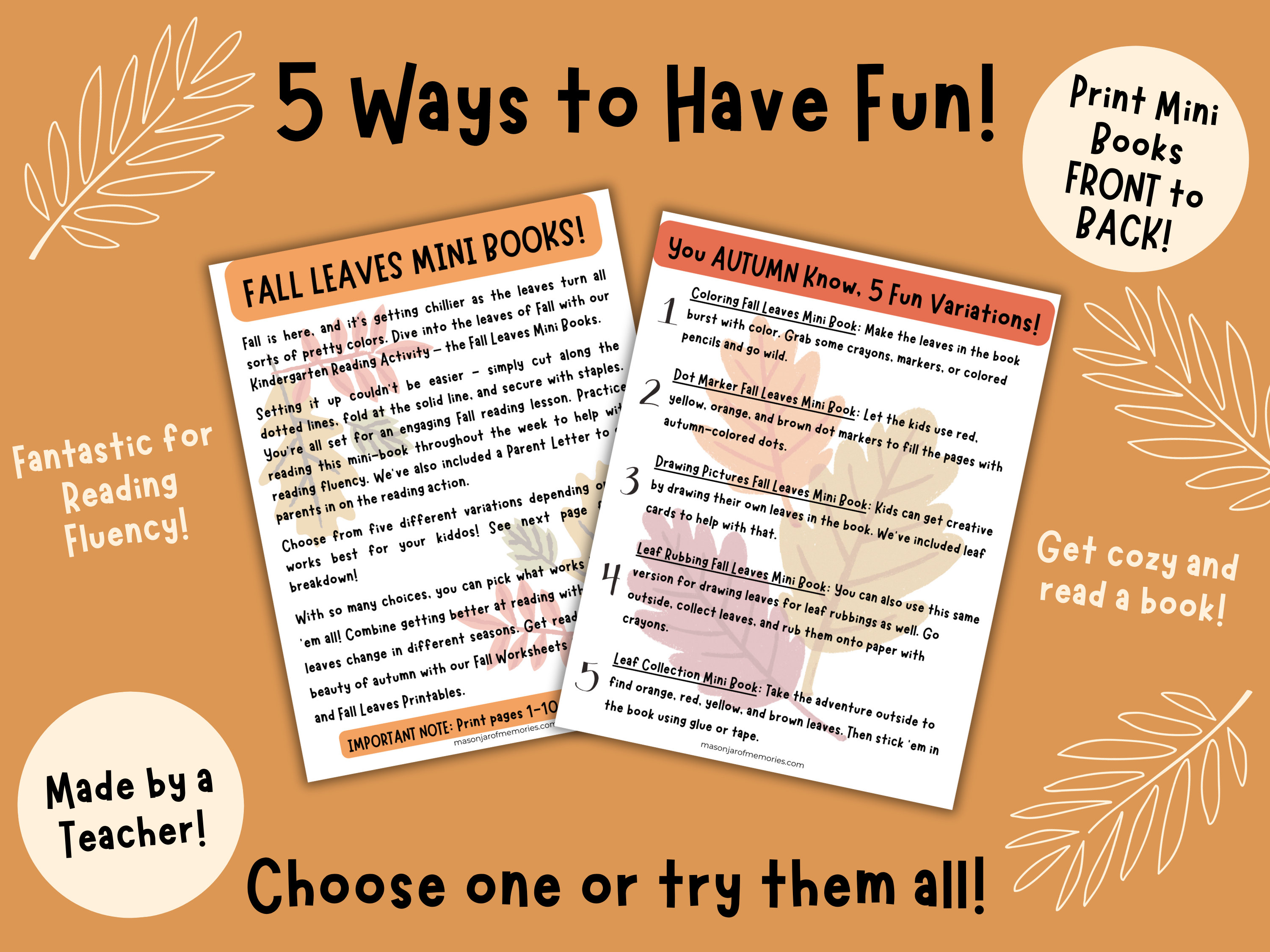 Kindergarten Reading, Color Changing Leaves, Fall Worksheets for ...