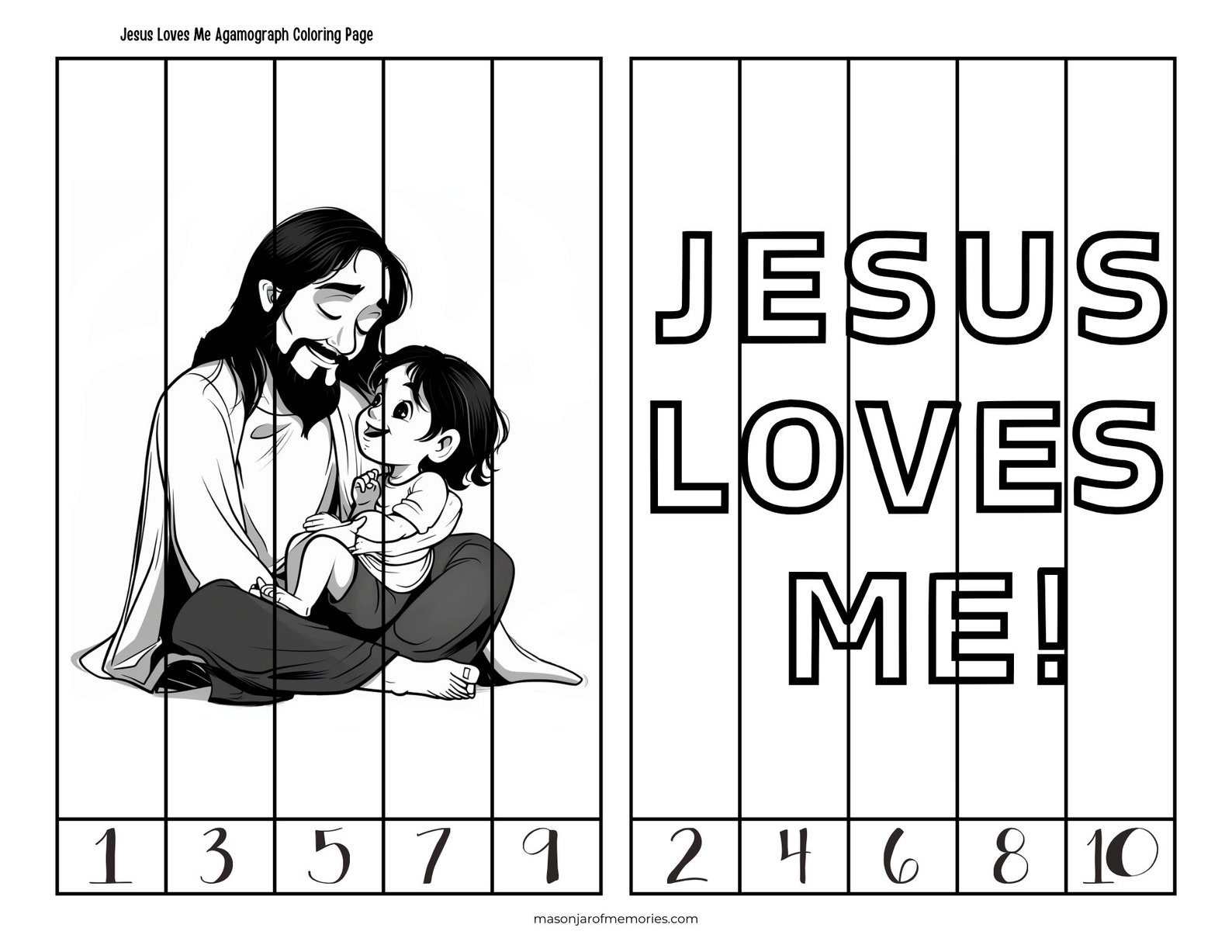 Jesus Loves Me Agamograph Craft: Sunday School Coloring Activity ...