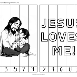 Jesus Loves Me, Coloring Pages for Children's Church, Sunday School ...