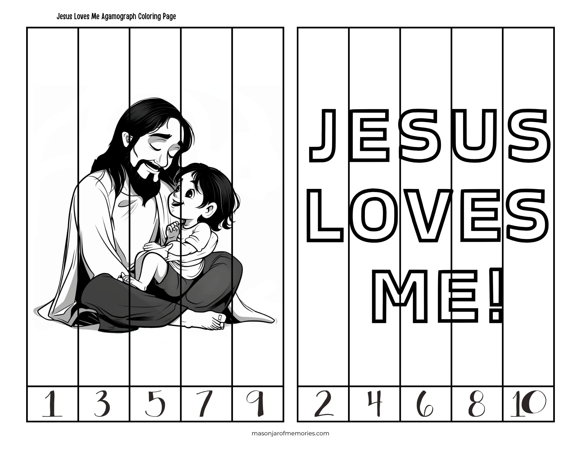 Jesus Loves Me Agamograph Craft Printable, Sunday School Bible Activity ...