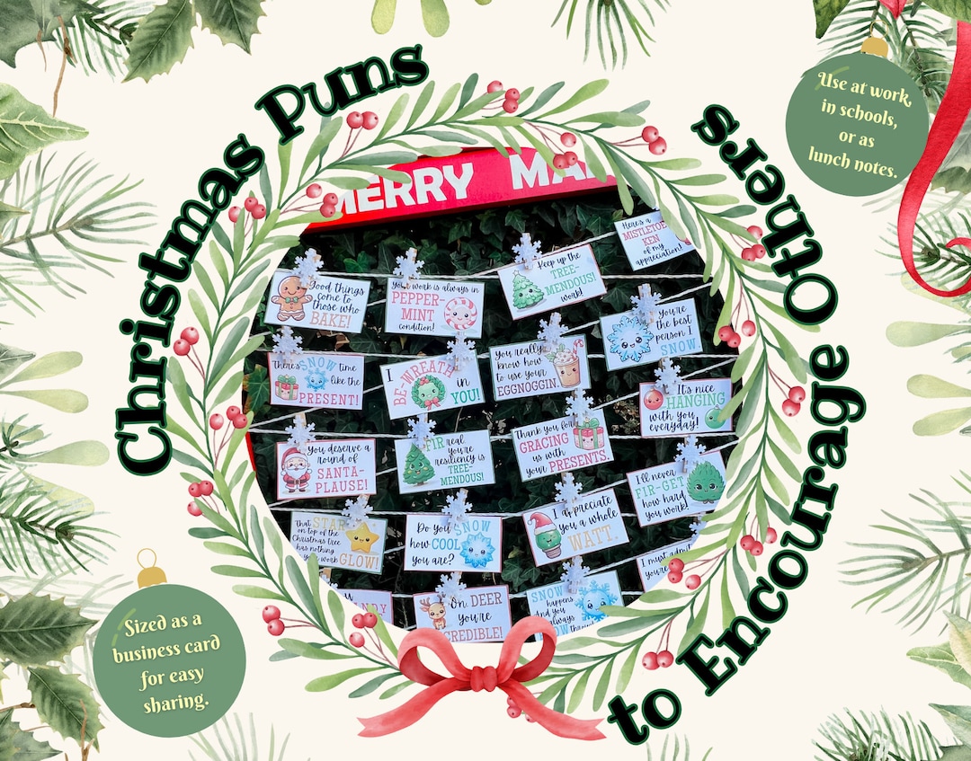 Holiday Cheer, Christmas Puns, Encouraging Words, Confidence Booster ...