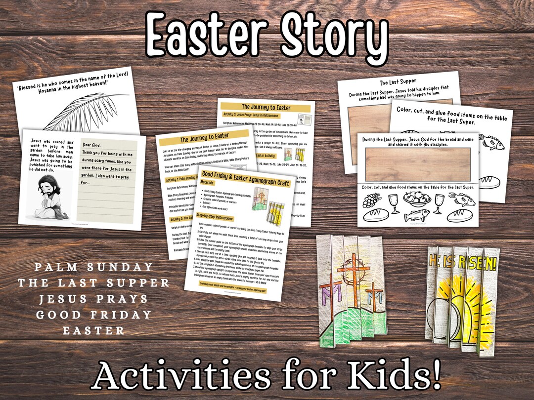 Easter Story Activities, Easter Bible Story, Palm Sunday, Last Supper ...