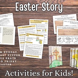 Easter Story Activities, Easter Bible Story, Palm Sunday, Last Supper ...