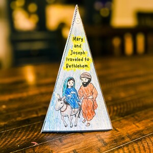 Birth of Jesus, Christmas Pyramid Craft for Kids, Sunday School Lesson ...