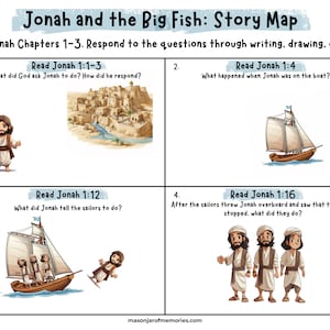 Jonah and the Whale Scavenger Hunt for Kids, Bible Story, K-5 Learning ...