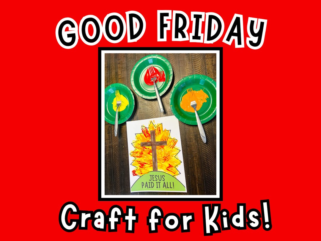 Good Friday Cross Craft Printable | Sunday School Bible Lesson & Holy ...