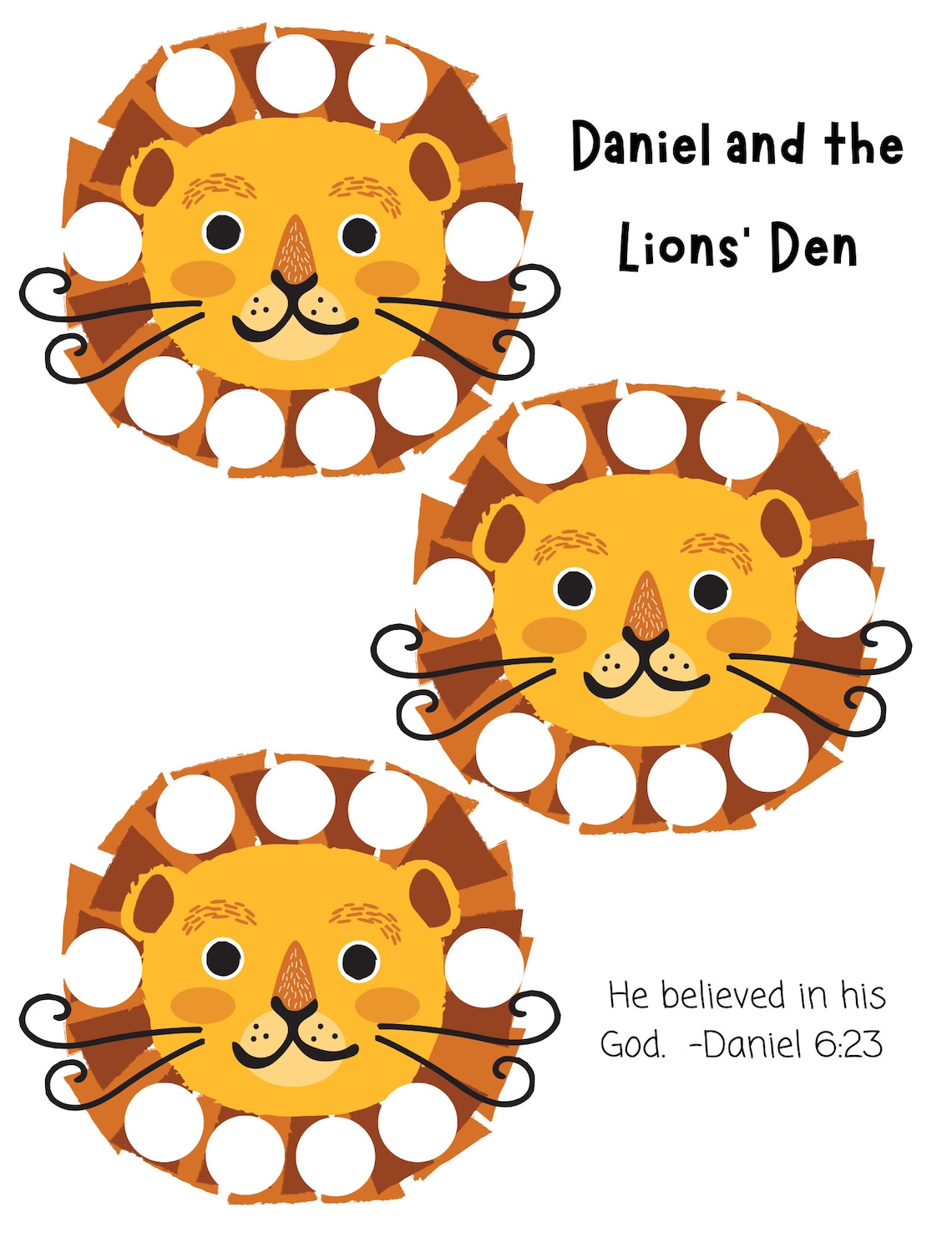 Childrens Church, Bible Lessons, Daniel and the Lions Den, Preschool ...