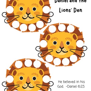 Daniel and the Lions' Den Craft Printable | Sunday School Bible ...