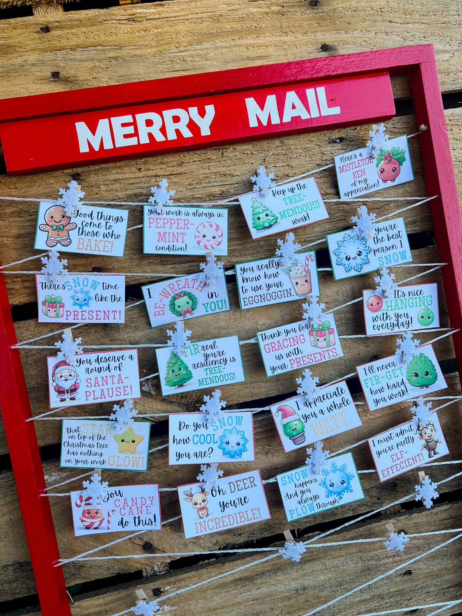 Christmas Puns Encouragement Cards Printable, Holiday Morale Booster ...