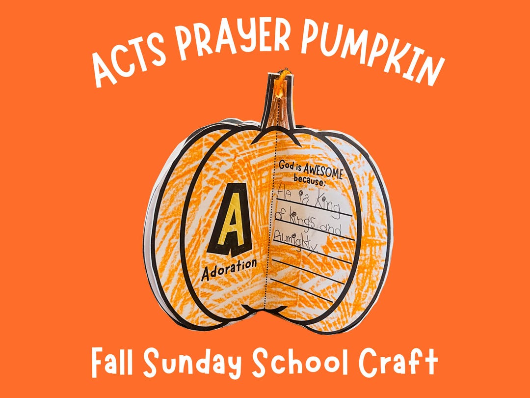 ACTS Prayer Model for Kids, Fall Craft for Sunday School, Prayer ...