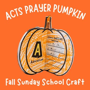 ACTS Prayer Model: Pumpkin Craft for Kids (digital Download) - Etsy