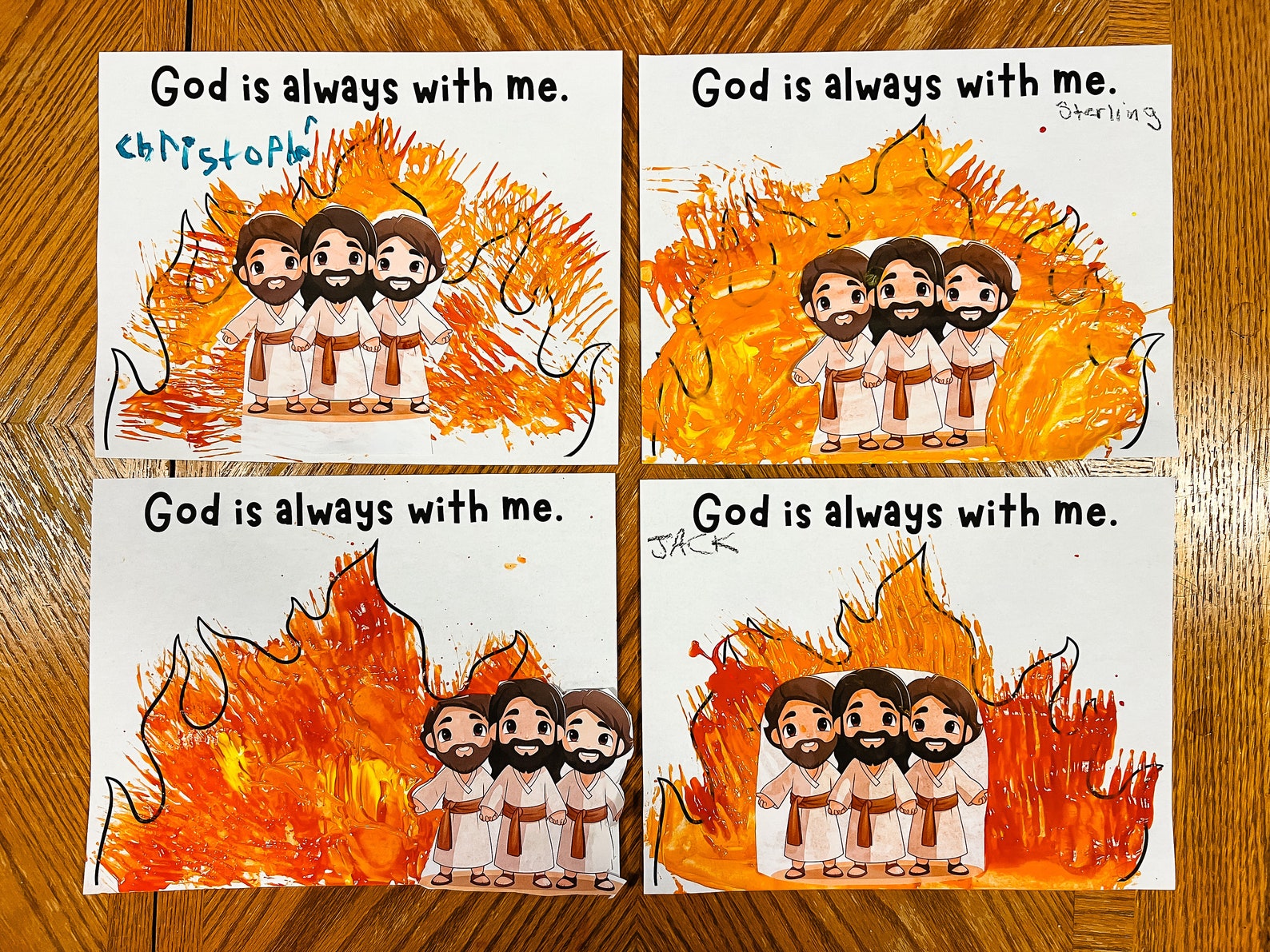 Fiery Furnace Craft Printable – Shadrach Meshach and Abednego Bible ...