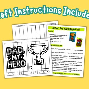 3D Father’s Day Card Printable | Visual Illusion Coloring Craft for ...