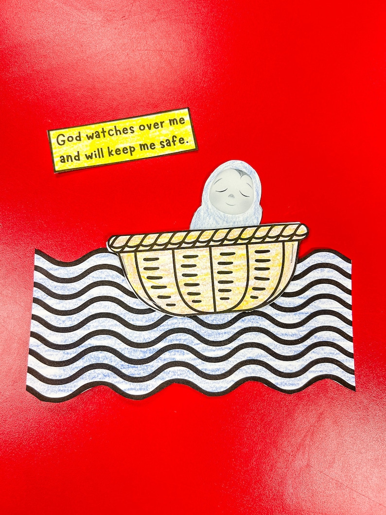 Baby Moses Printable Craft – Bible Story Sunday School Activity & Kids ...
