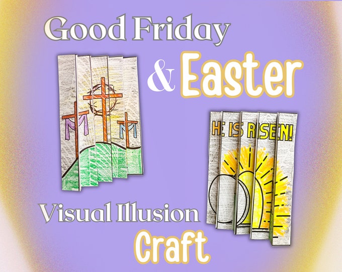 He is Risen Agamograph Craft for Kids, Sunday School Craft, Bible Story ...