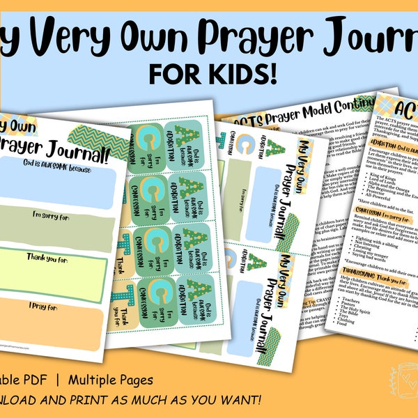 Childrens Prayer Journal Printables - Etsy