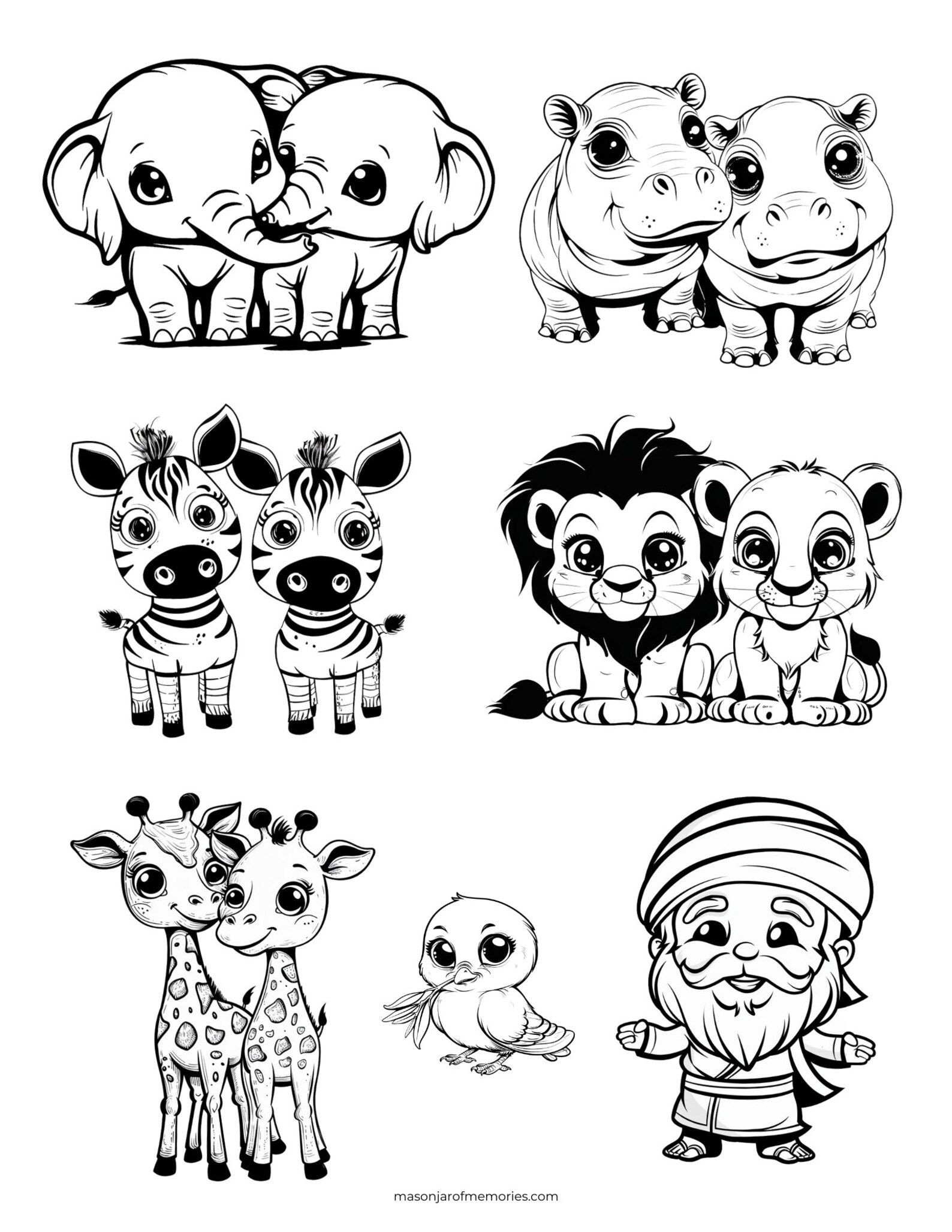 Noahs Ark, Bible Story Craft, Noah's Ark Coloring Craft, Sunday School ...