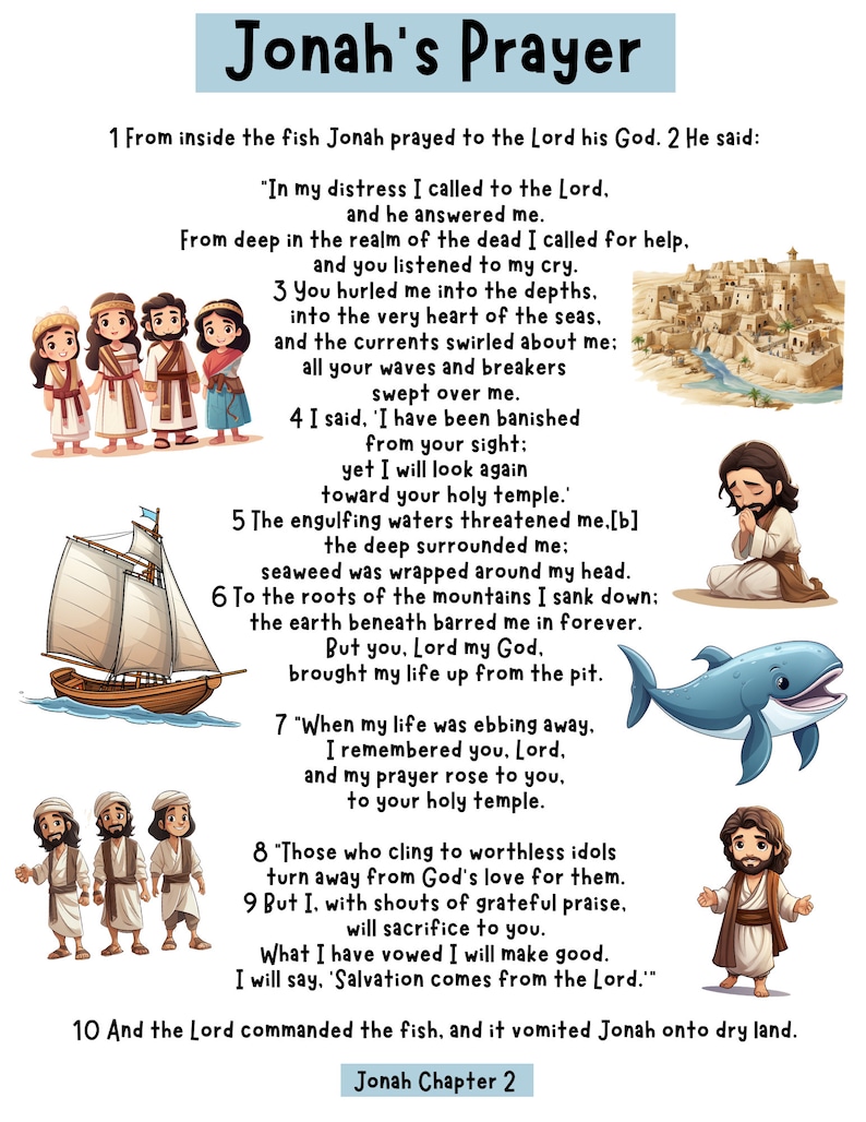 Jonah and the Whale Craft Printable: Sunday School Lesson & Kids Game ...