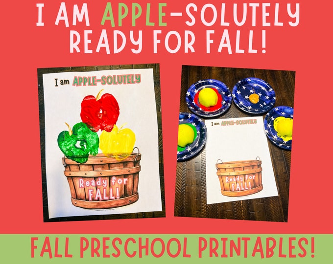 Apple Footprint Craft, Footprint Art, Baby Keepsake, Toddler Craft ...