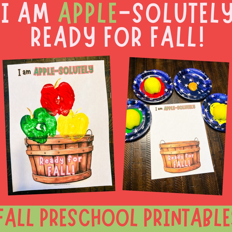 Apple Worksheets Crafts - Etsy