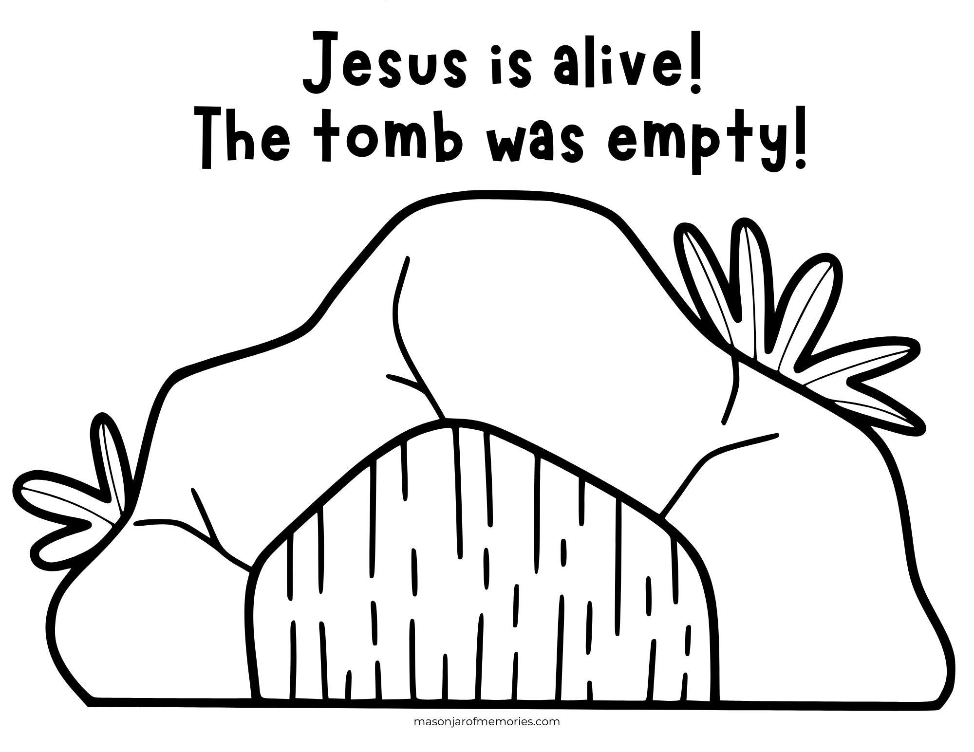 Easter Resurrection Craft Printable, Christian Empty Tomb Bible ...