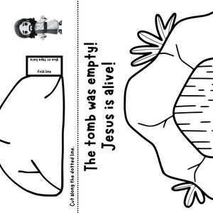 Easter Empty Tomb Craft Printable, Christian Resurrection Story ...