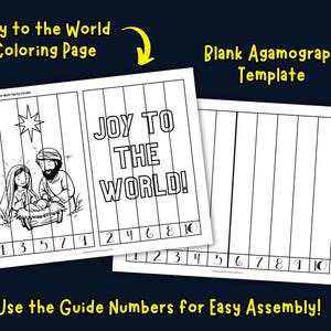 Joy to the World, 3D Christmas Craft for Kids, Nativity Coloring Page ...