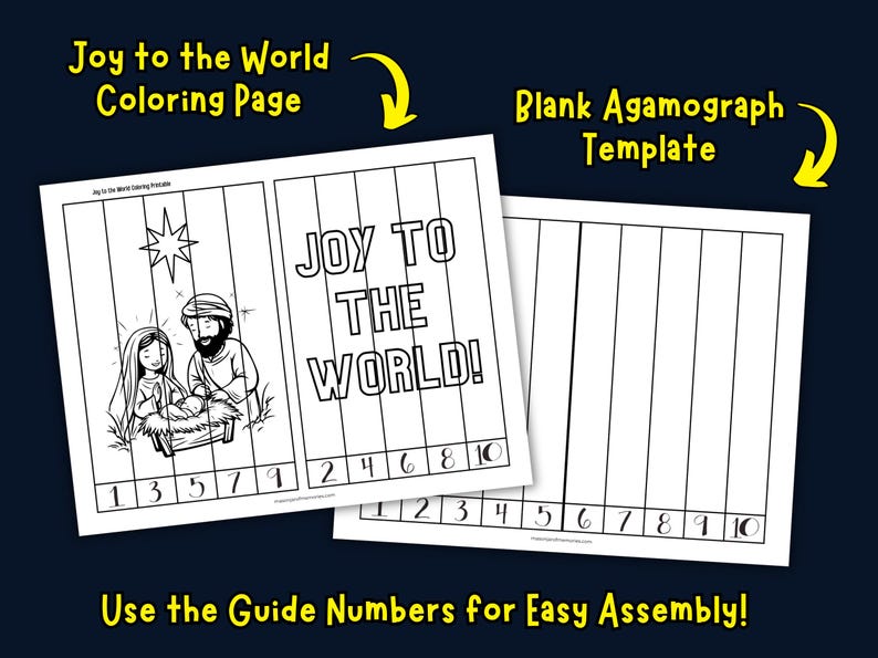 Joy to the World, 3D Christmas Craft for Kids, Nativity Coloring Page ...