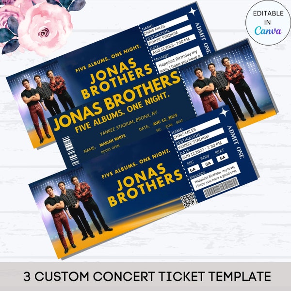 Five Albums Ticket - Etsy