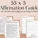 55x5 Affirmation Guide Digital Download & Printable - Etsy