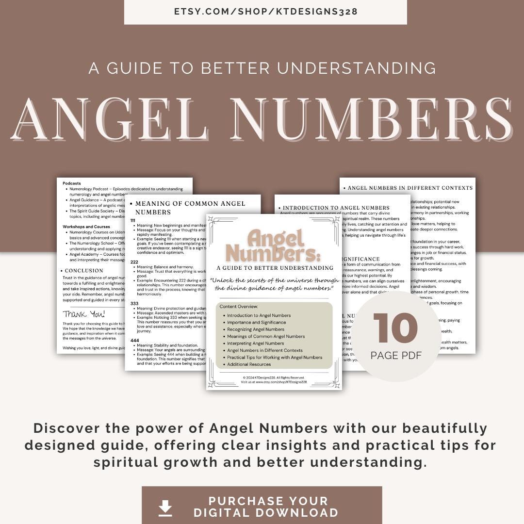 Angel Numbers Guide | Digital Download | Understand Angel Numbers and ...