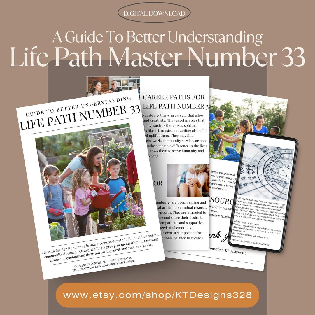 Life Path Master Number 33 | Digital Download | A Guide to Better ...