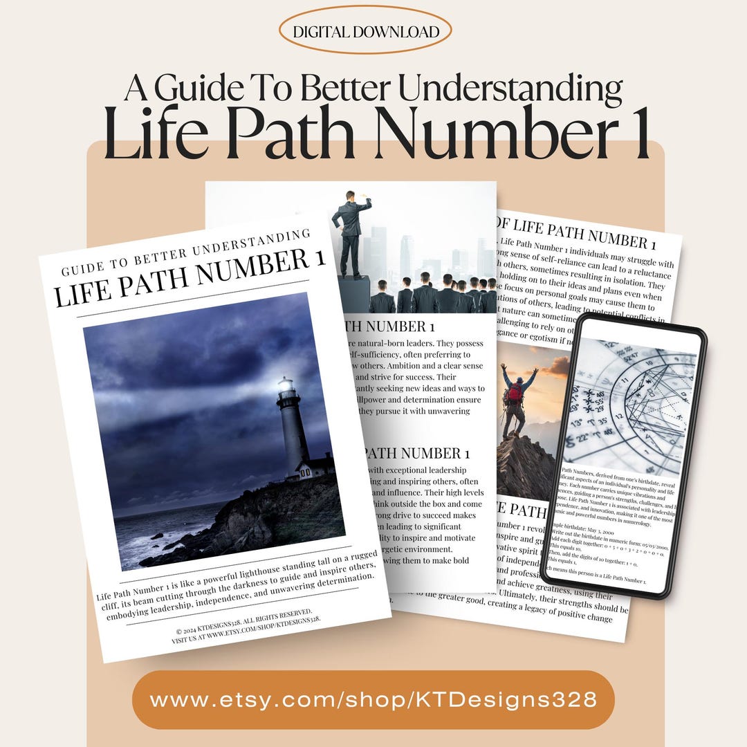 Life Path Number 1 | Digital Download | A Guide to Better Understanding ...