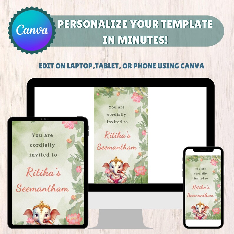 Indian Baby Shower Video Invitation Tamil Seemantham Animated Phone ...