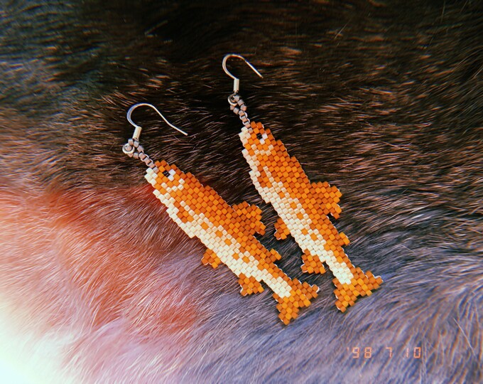 Rainbow Trout Earrings - Etsy Canada