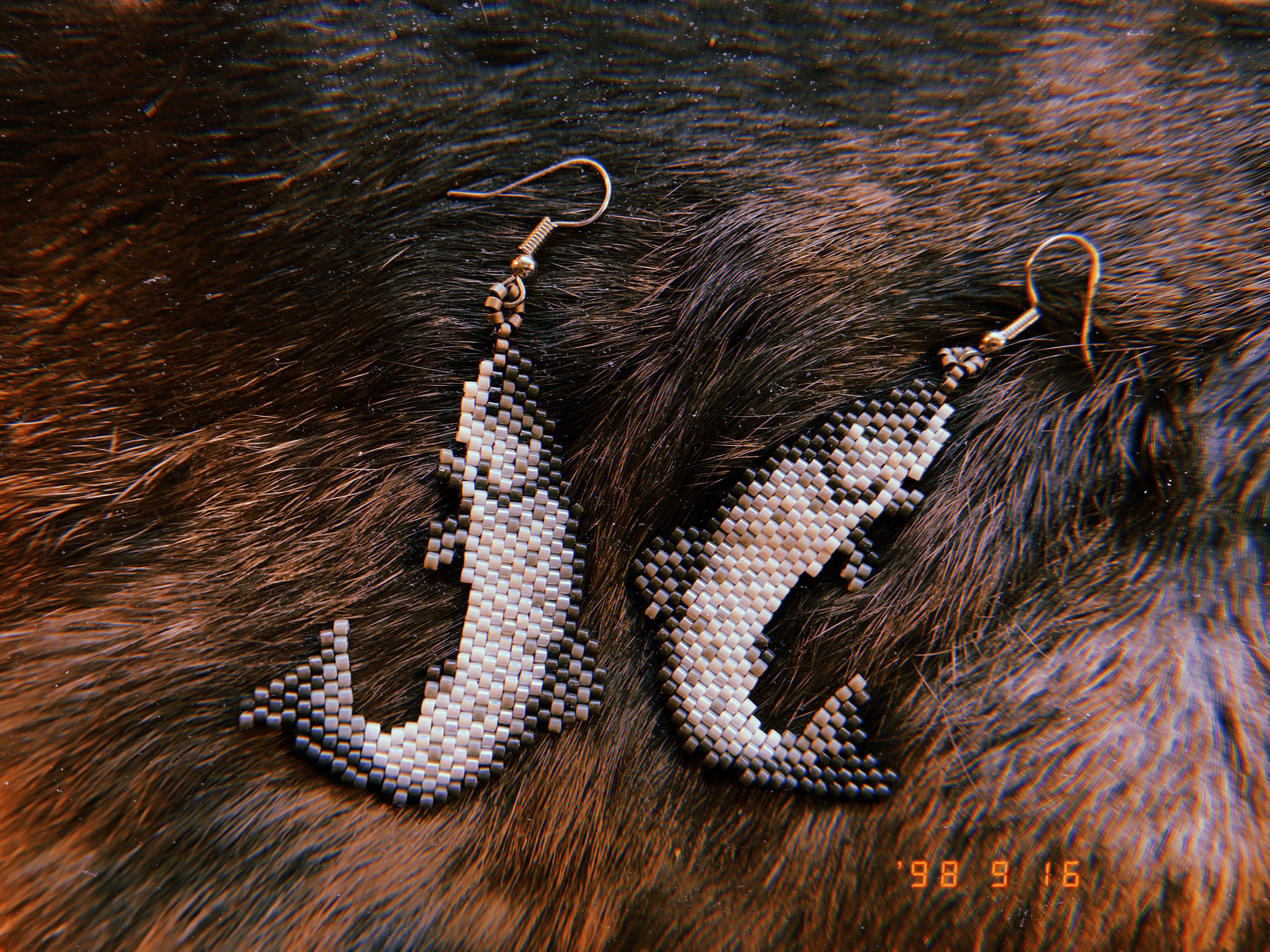 Beaded Salmon Dangle Earrings | Indigenous Art | Hand-made With Miyuki ...