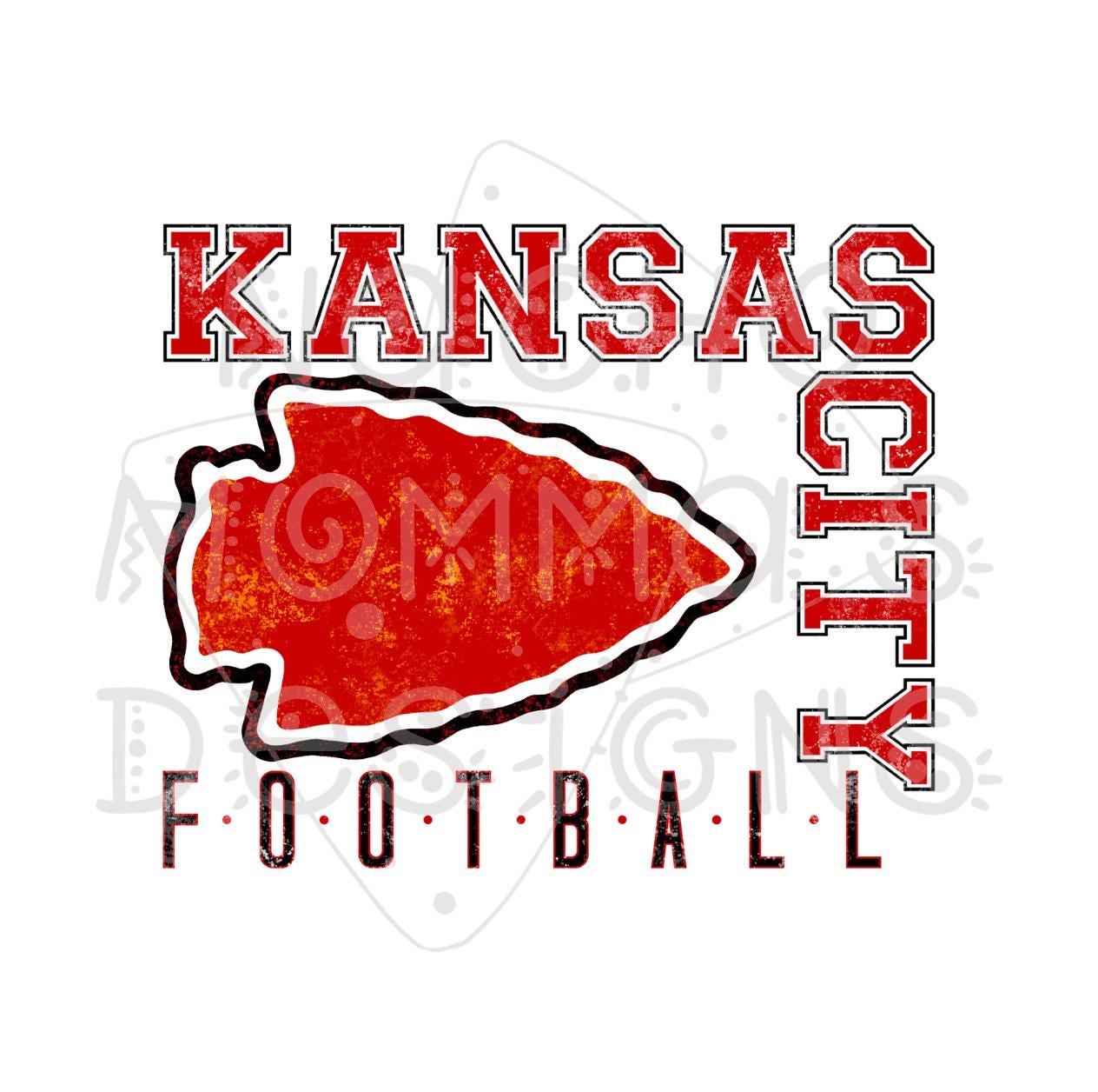 Chiefs Vertical PNG JPG, Football Team Clipart, Printable High Quality ...