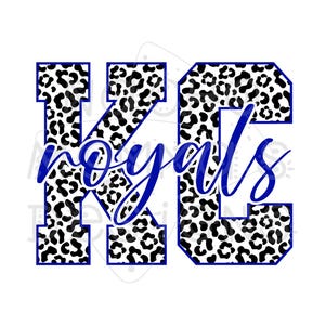 Royals Leopard KC PNG JPG, Baseball Team Clipart, Printable High ...