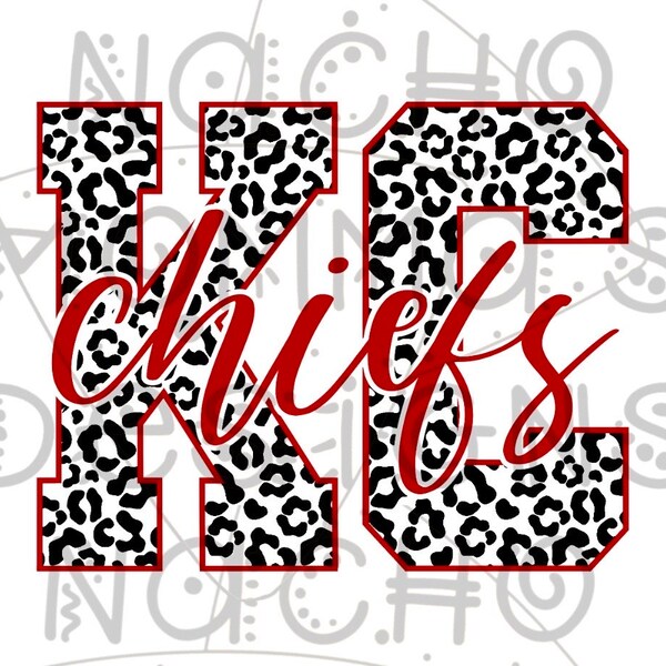 Kc Chiefs Leopard Png - Etsy