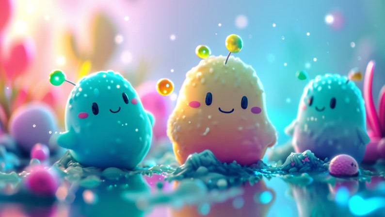 Enchanting Mochi Cute Desktop Backgrounds Set Featuring 25 Adorable and ...