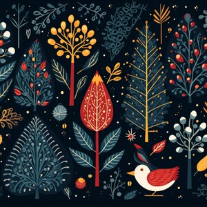 Whimsical Retro Christmas Digital Papers - Quirky and Fun Festive ...